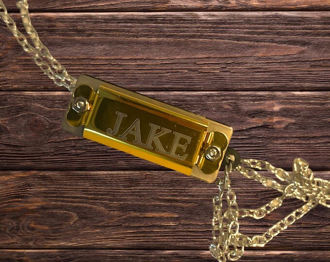 Custom Name Engraved Mini Harmonica Necklace - Etsy