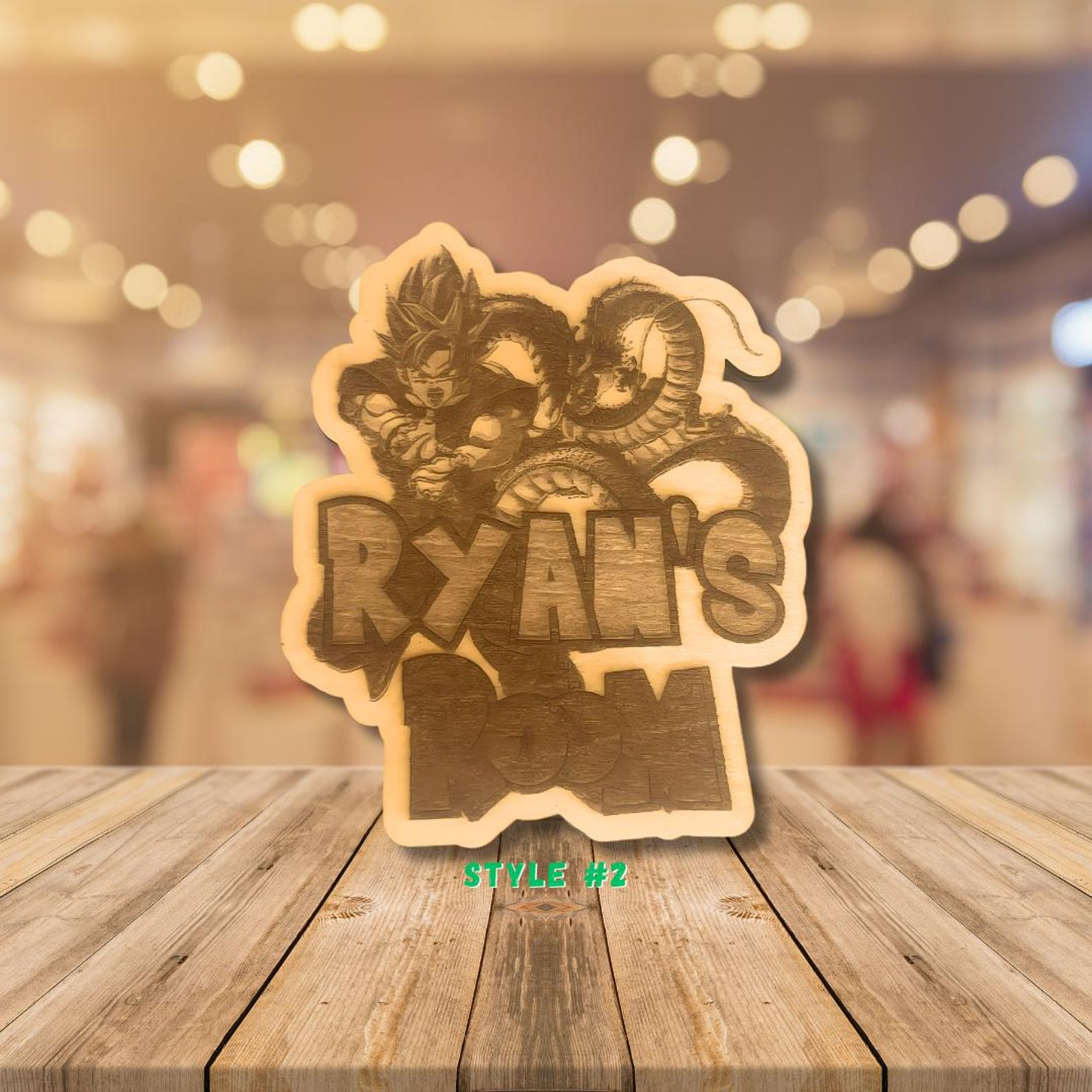 Custom Anime Name Door Sign, Laser Engraved on Wood, Unique Wall Art ...