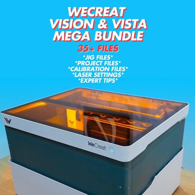 Wecreat Vision Vista Mega Bundle | 35+ Files | Jigs | Laser Settings ...