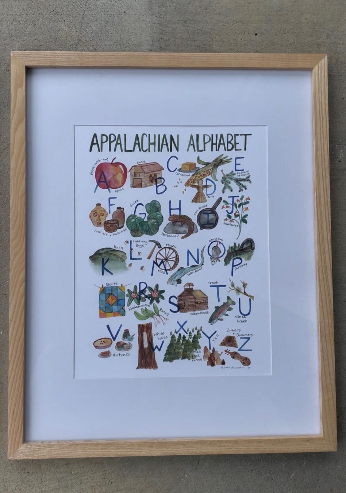 Appalachian Alphabet Watercolor Print – Mountain Abcs Nursery Art - Etsy