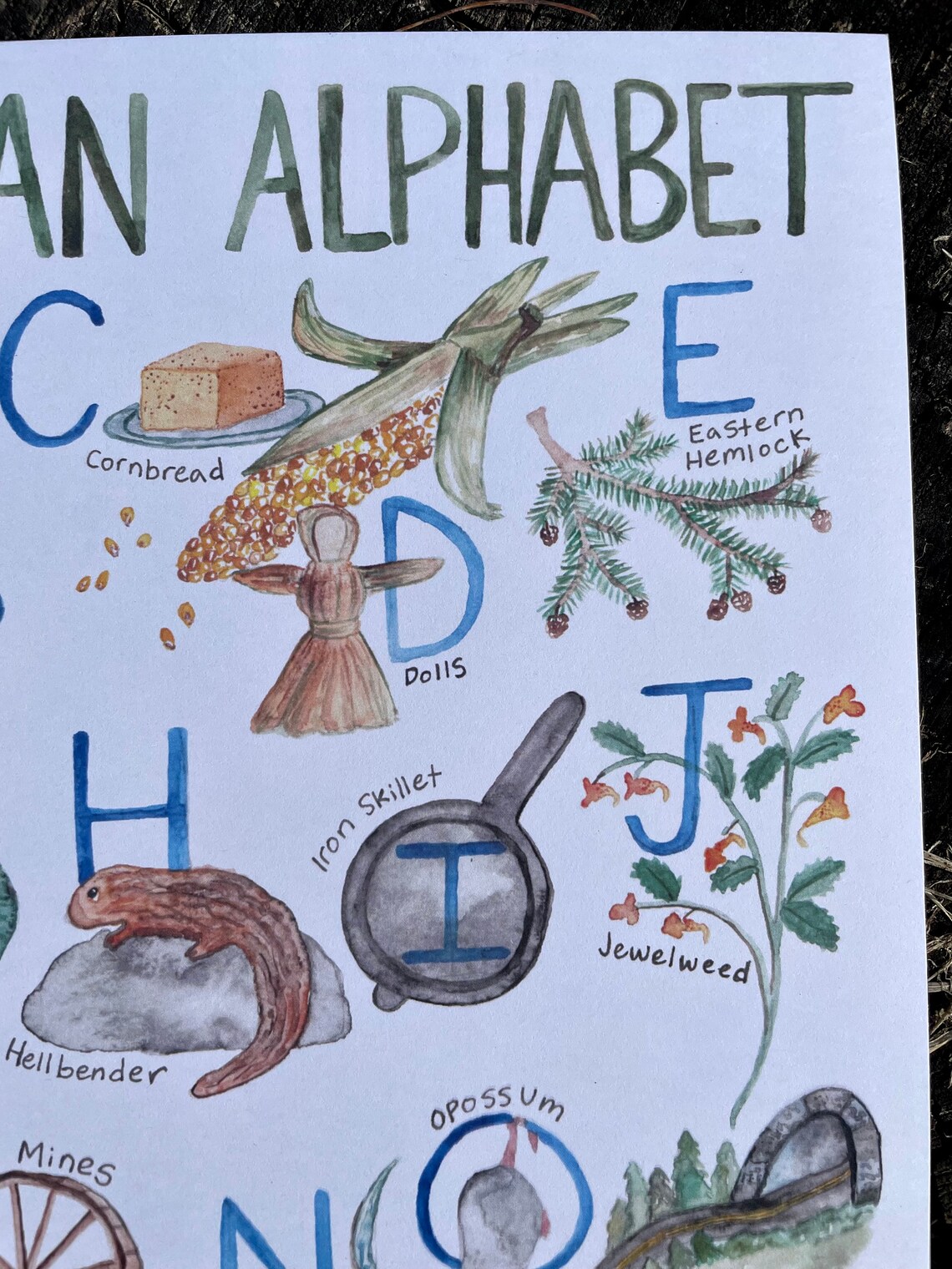 Appalachian Alphabet Watercolor Print – Mountain Abcs Nursery Art - Etsy