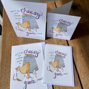 Mother's Day "cheesy" Card - Cute Rats or Mice With Cheese for a "grate ...