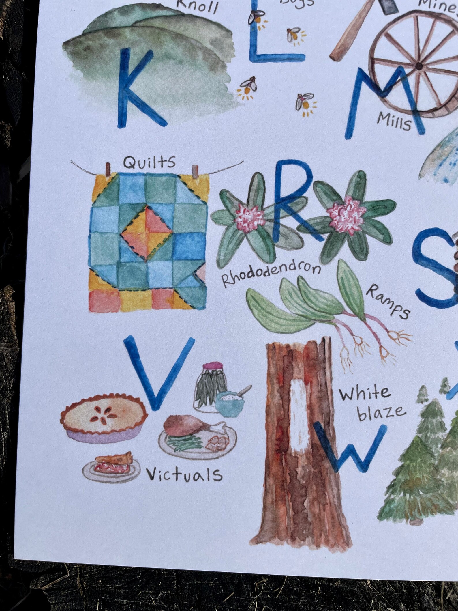 Appalachian Alphabet Watercolor Print – Mountain Abcs Nursery Art - Etsy