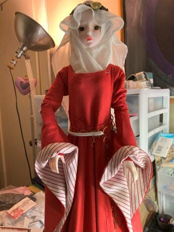 BJD Medieval/renaissance Court Dress for 61.5 Cm Doll Made to Order - Etsy