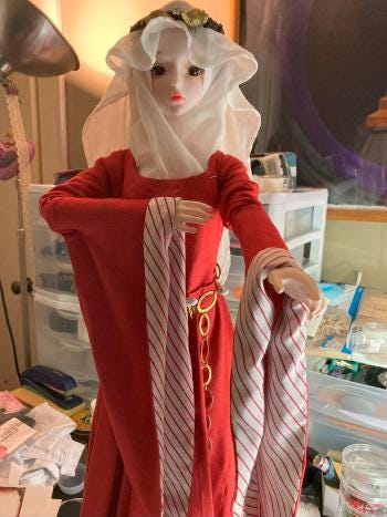 BJD Medieval/renaissance Court Dress for 61.5 Cm Doll Made to Order - Etsy