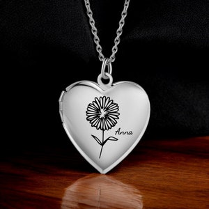 Heart Locket Necklace With Photo - Personalized Gold Locket, Gifts for ...