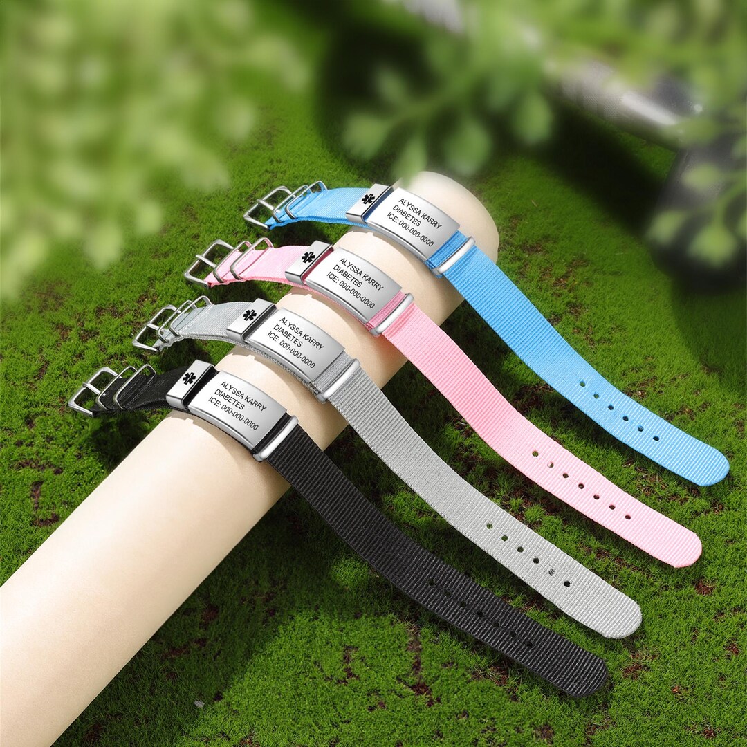 Medical Alert ID Bracelets for Men and Women - Personalized Engraved ...