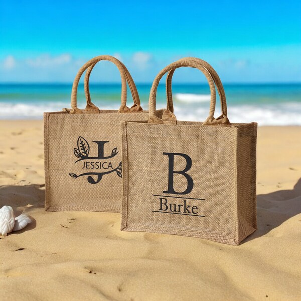 Initial Tote Bag - Etsy