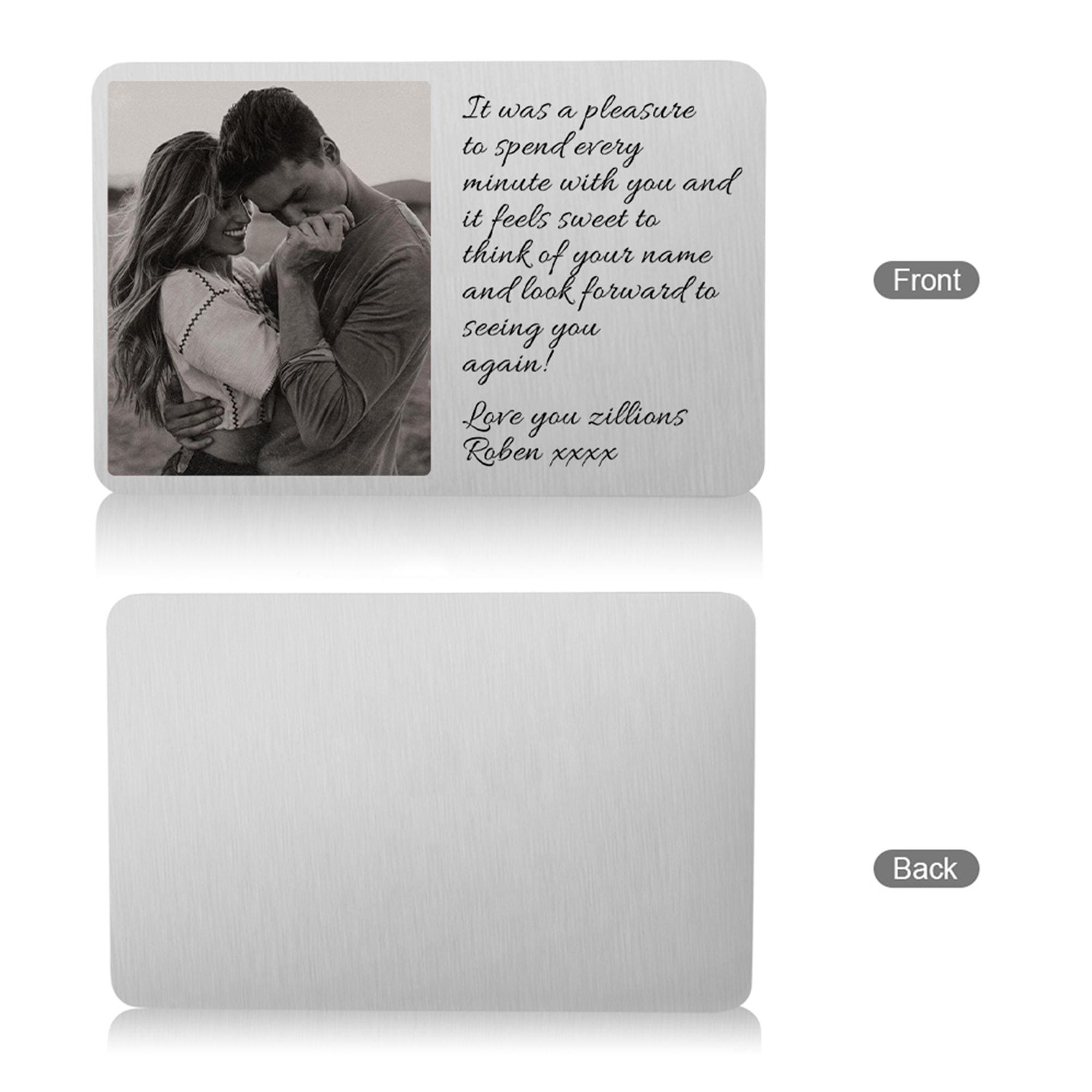 Custom Metal Wallet Cards Personalized Wallet Decorations, Gifts for ...