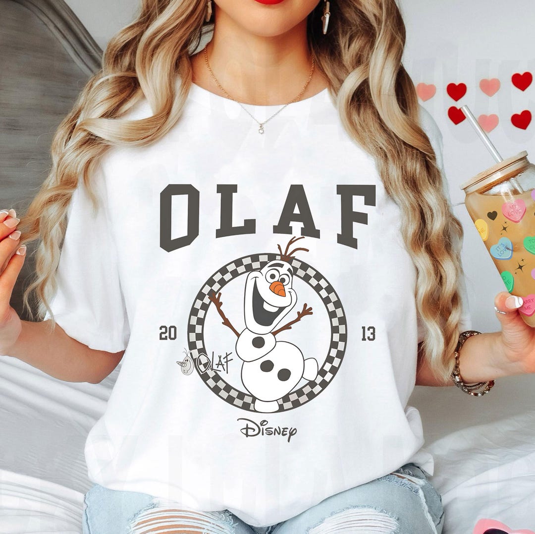 Vintage Disney Frozen Olaf Est 2013 Shirt, Olaf Classic Checkered ...