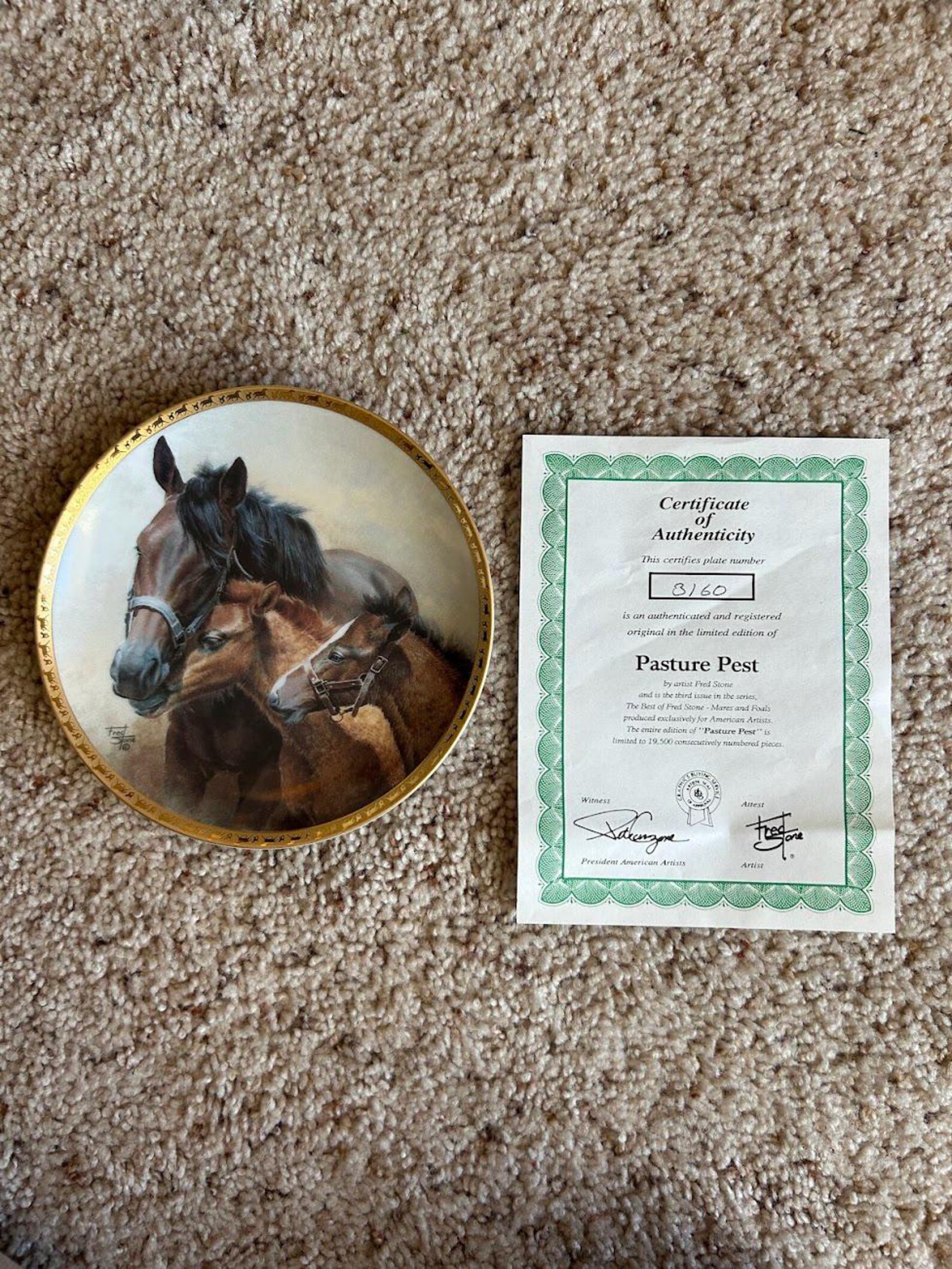 American Artist - Fred Stone's "mares and Foals" Collectible Plates ...