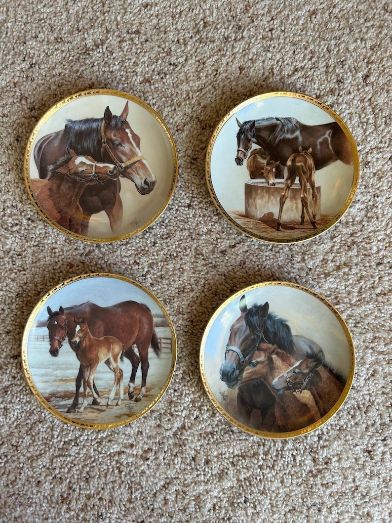 American Artist - Fred Stone's "mares and Foals" Collectible Plates ...