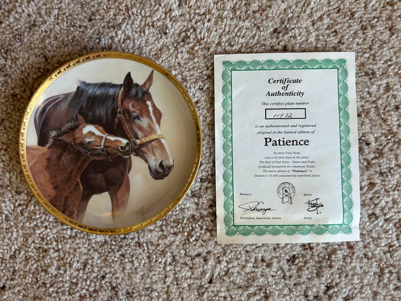 American Artist - Fred Stone's "mares and Foals" Collectible Plates ...