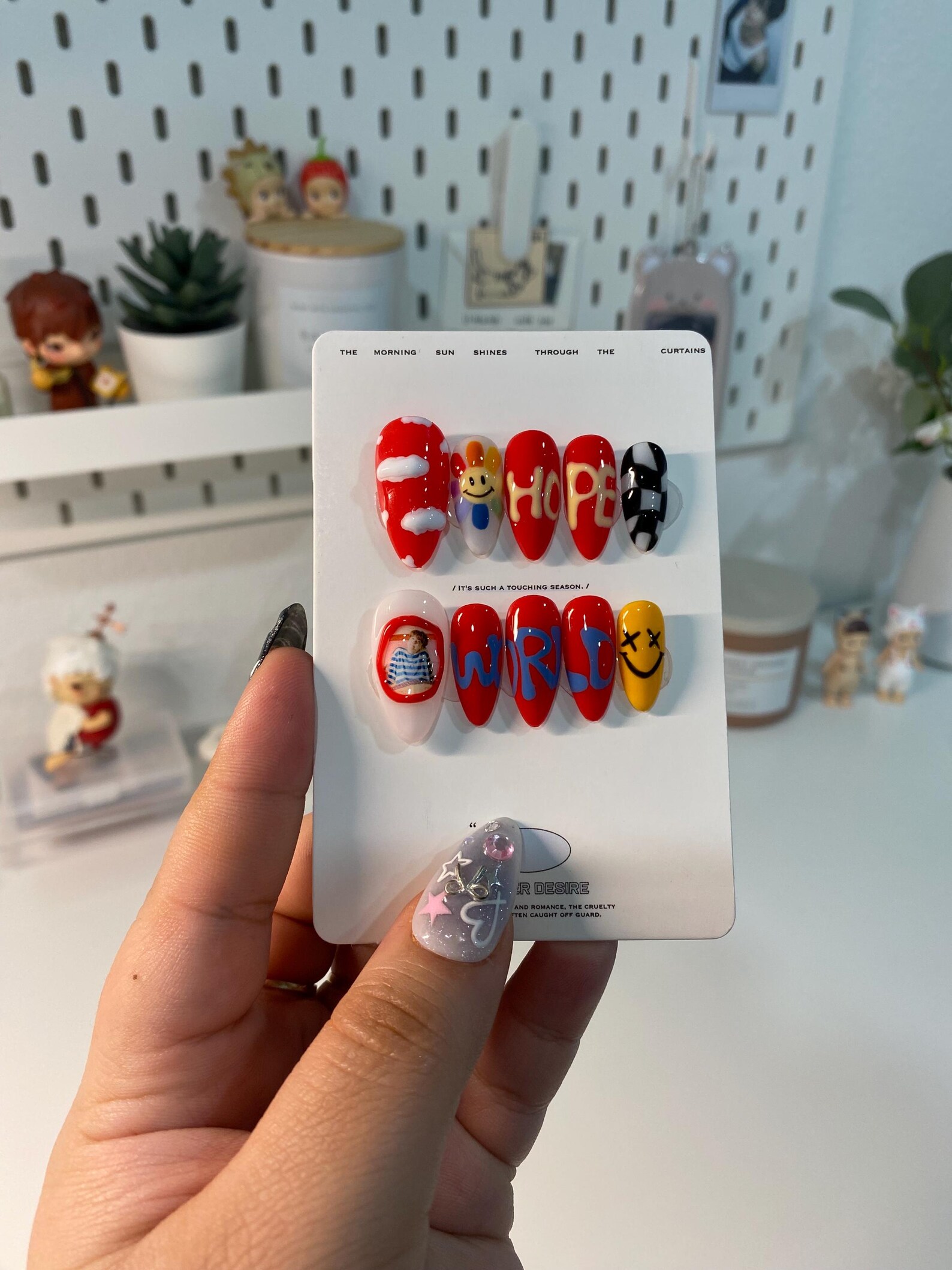J-hope Hope World Press on Nails: Kpop Concert Nails - Etsy