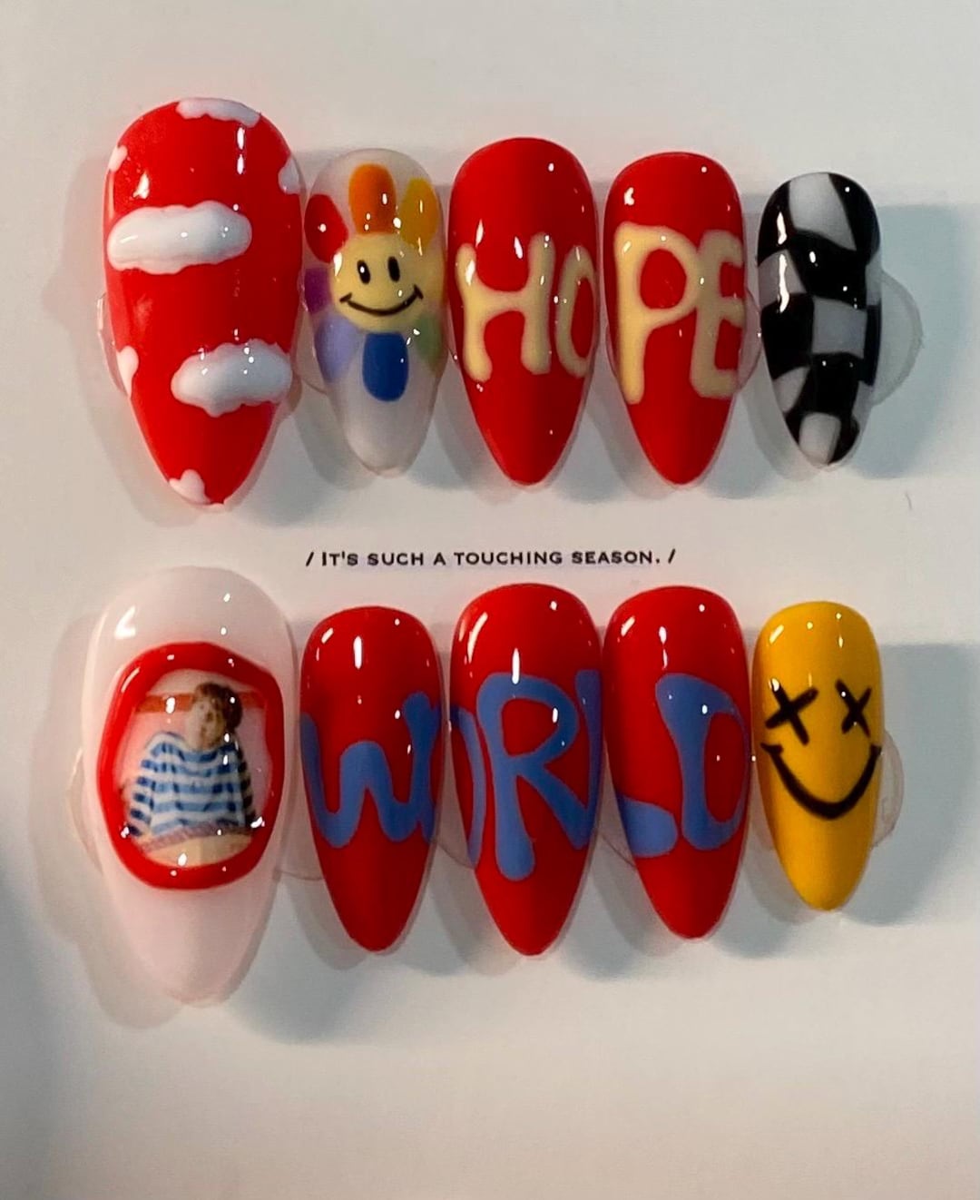J-Hope Hope World Press On Nails: Uñas de concierto de Kpop - Etsy España