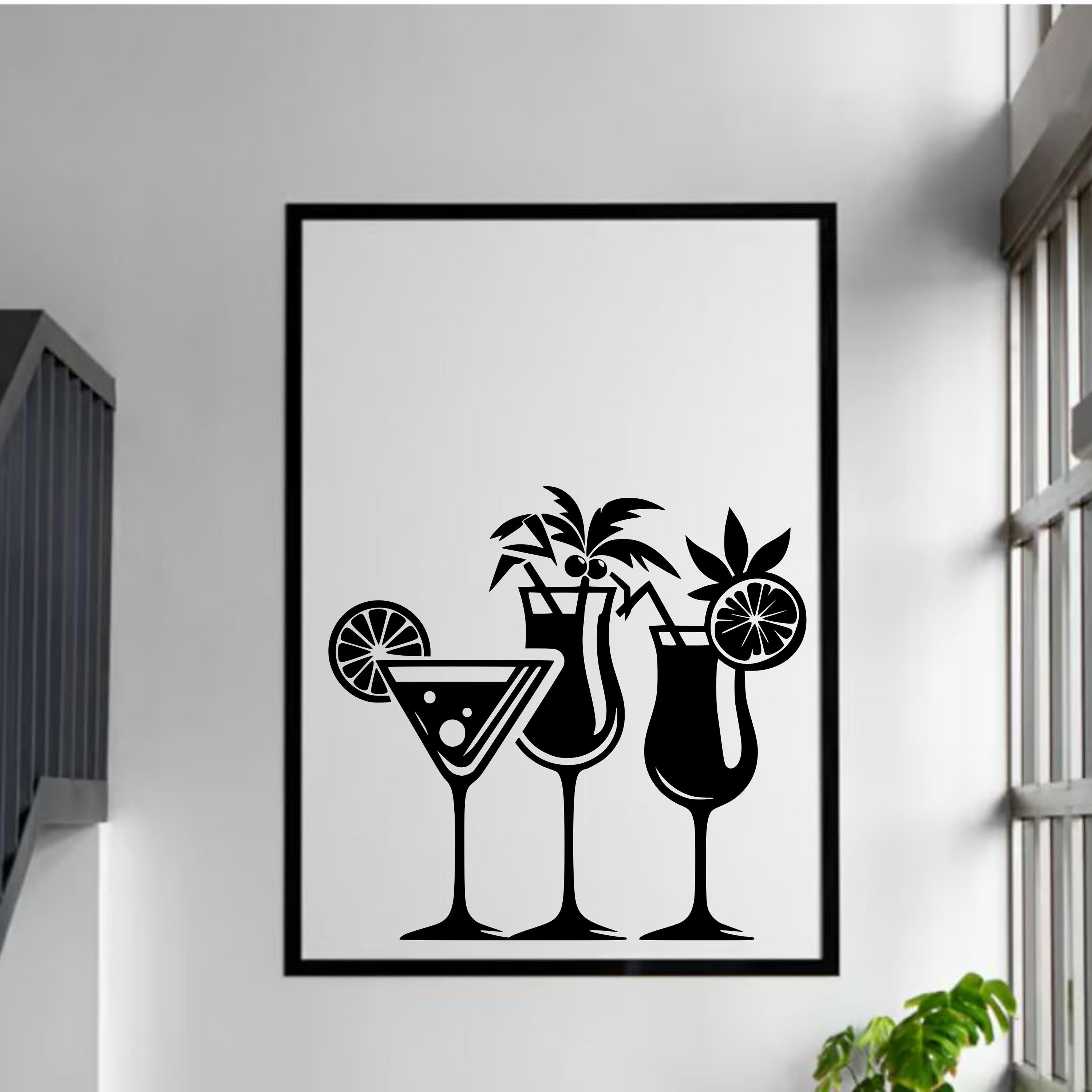 Cocktails Svg - Pdf - Png - Dxf - Cocktail Glasses - Commercial Use ...