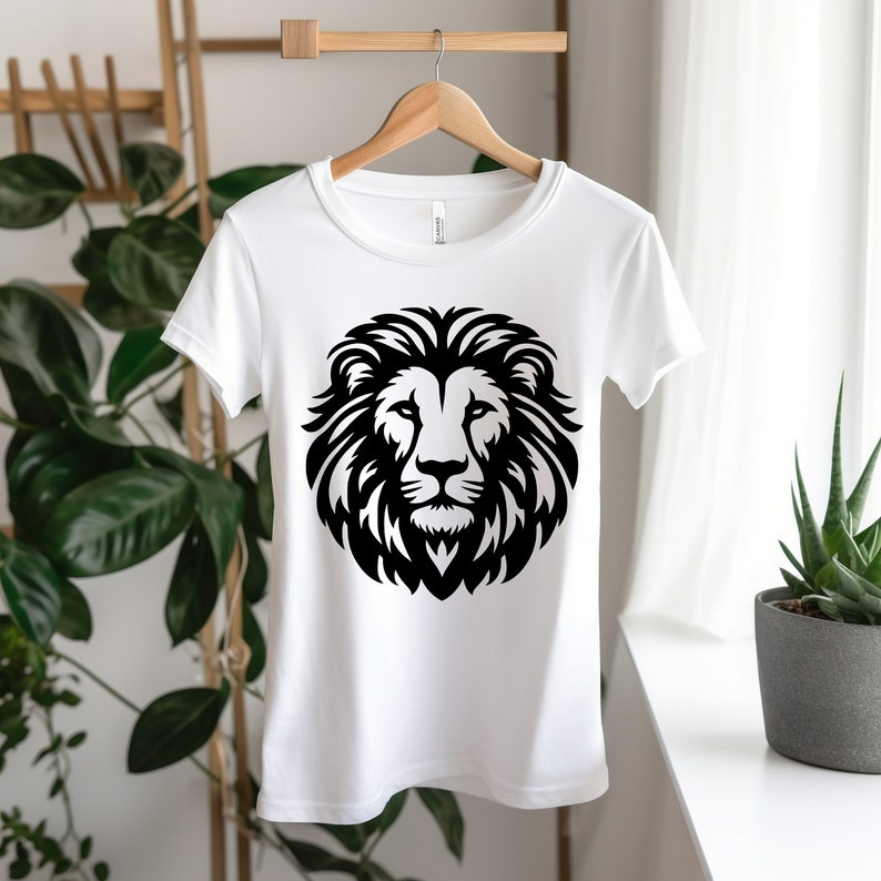 Lion Head Svg - Pdf - Png - Dxf - Jungle Animal - Lion Silhouette ...
