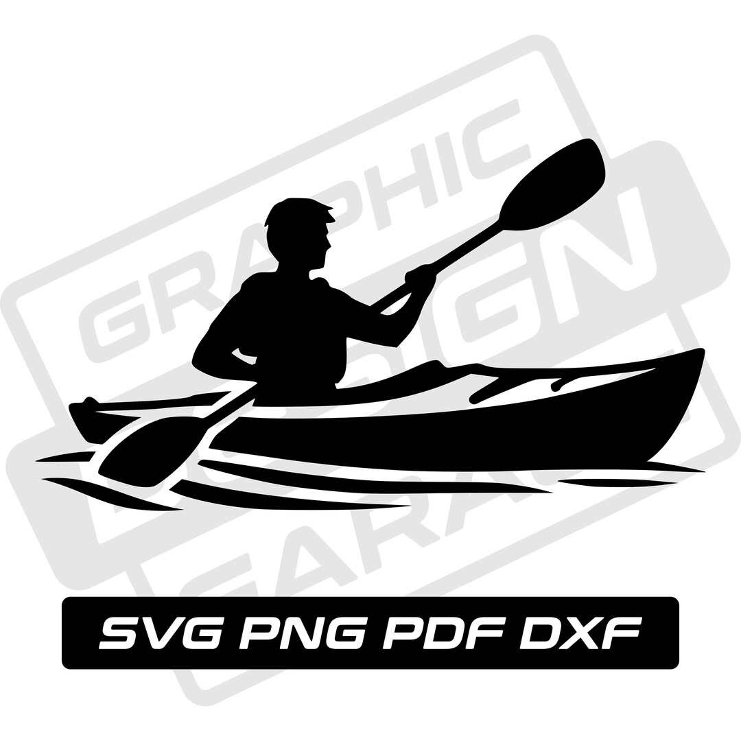 Kayaker Svg - Pdf - Png - Dxf - Kyak - Kayaking - Commercial Use ...