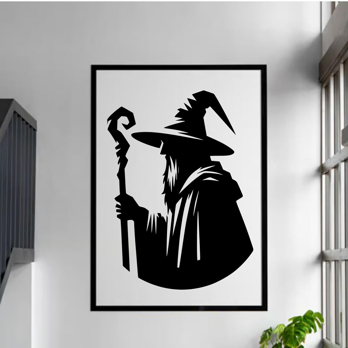 Wizard Svg Pdf Png Dxf Wizardry Commercial Use Magic Wizard Silhouette ...