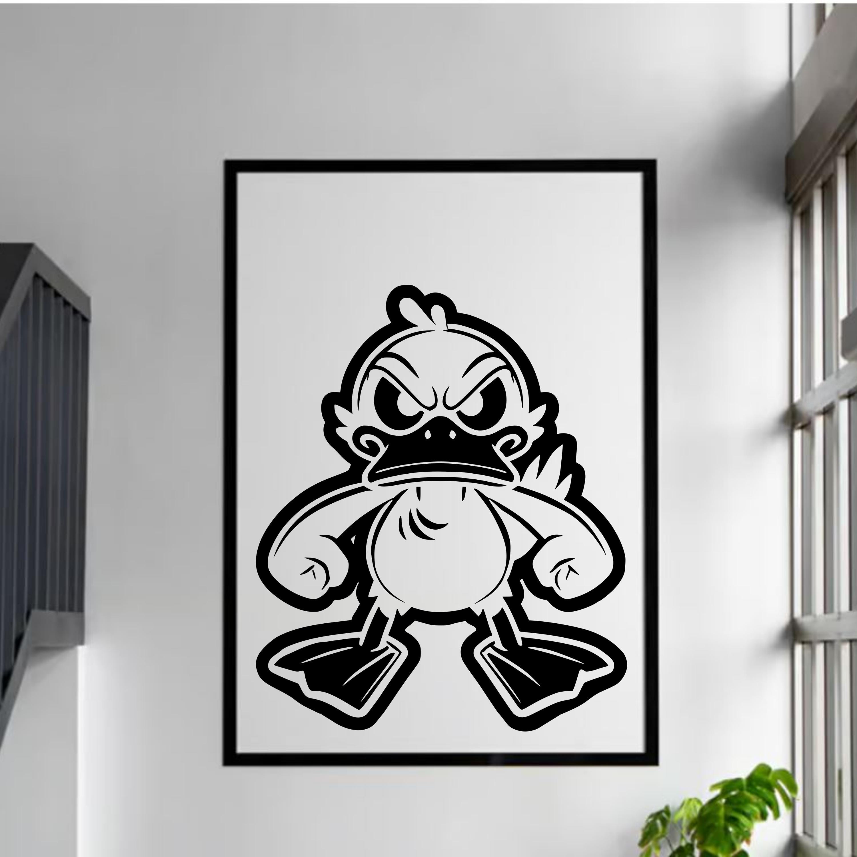 Angry Duck Svg - Pdf - Png - Dxf - Duck - Grumpy Duck - Commercial Use ...
