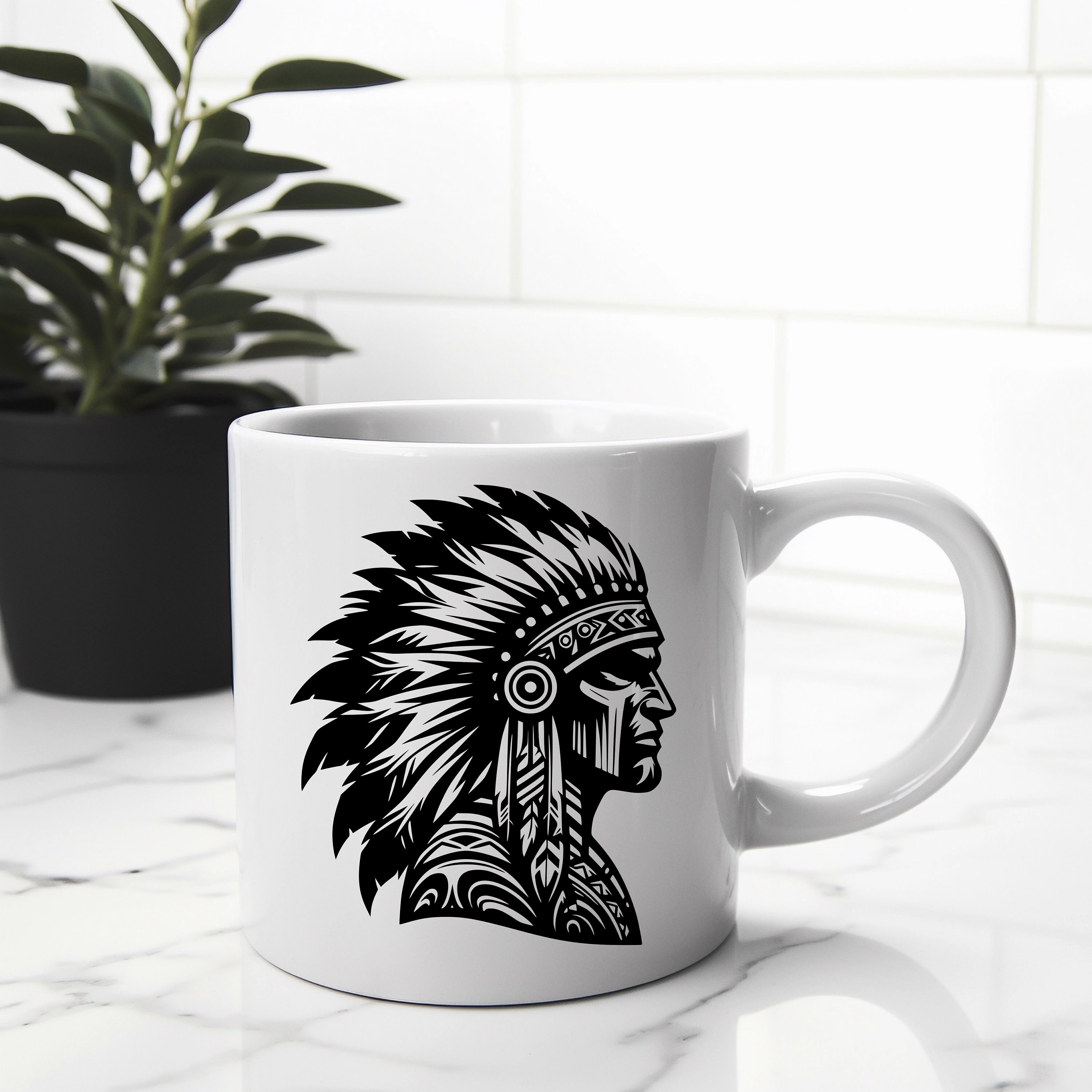 Tribal Chief Svg - Pdf - Png - Dxf - Native American - Indian ...