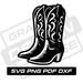 Cowboy Boots Svg - Pdf - Png - Dxf - Cowgirl Boots - Cowboy Boots ...