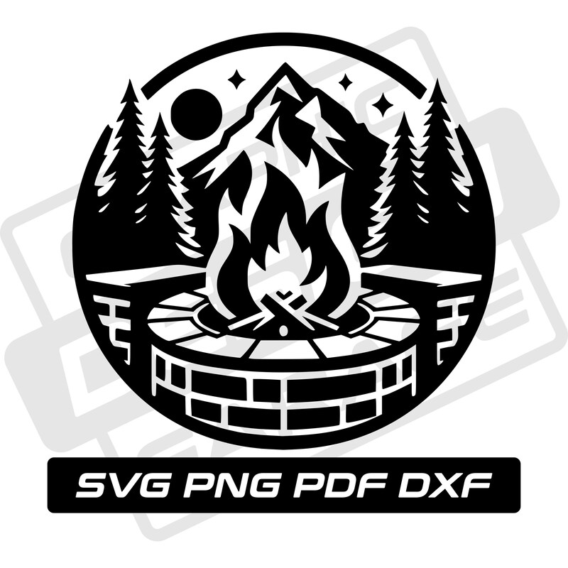 Fire Pit Svg - Etsy