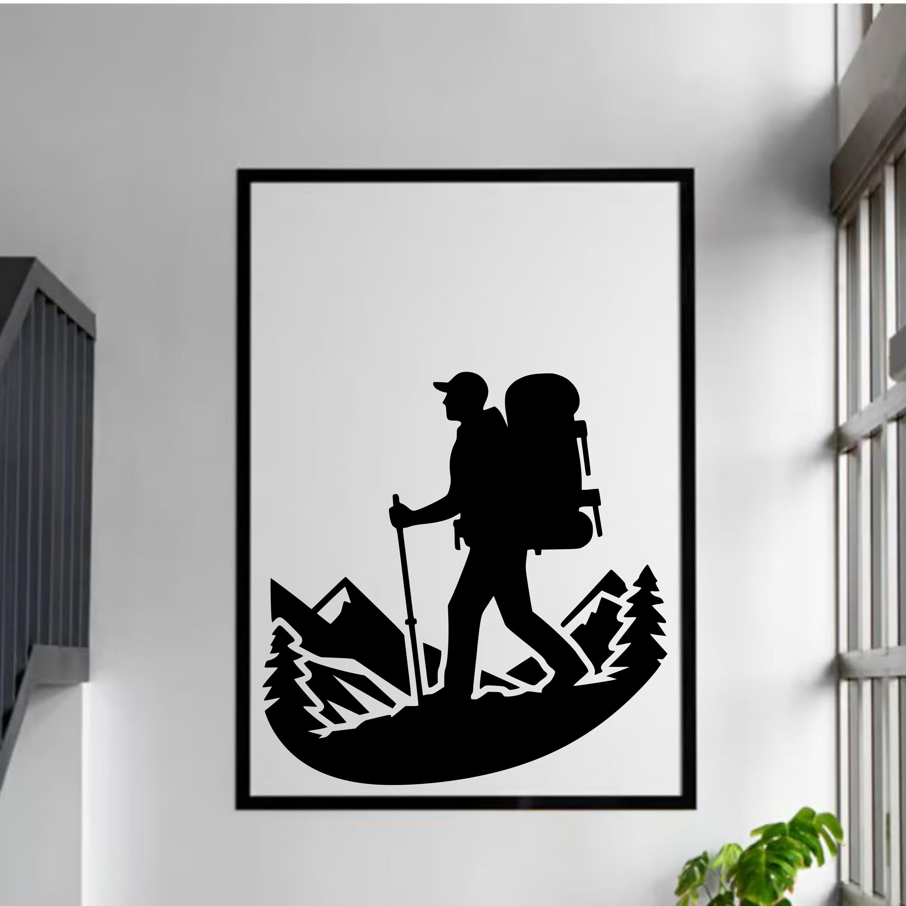 Hiker Svg - Pdf - Png - Dxf - Hiking - Mountains - Commercial Use ...