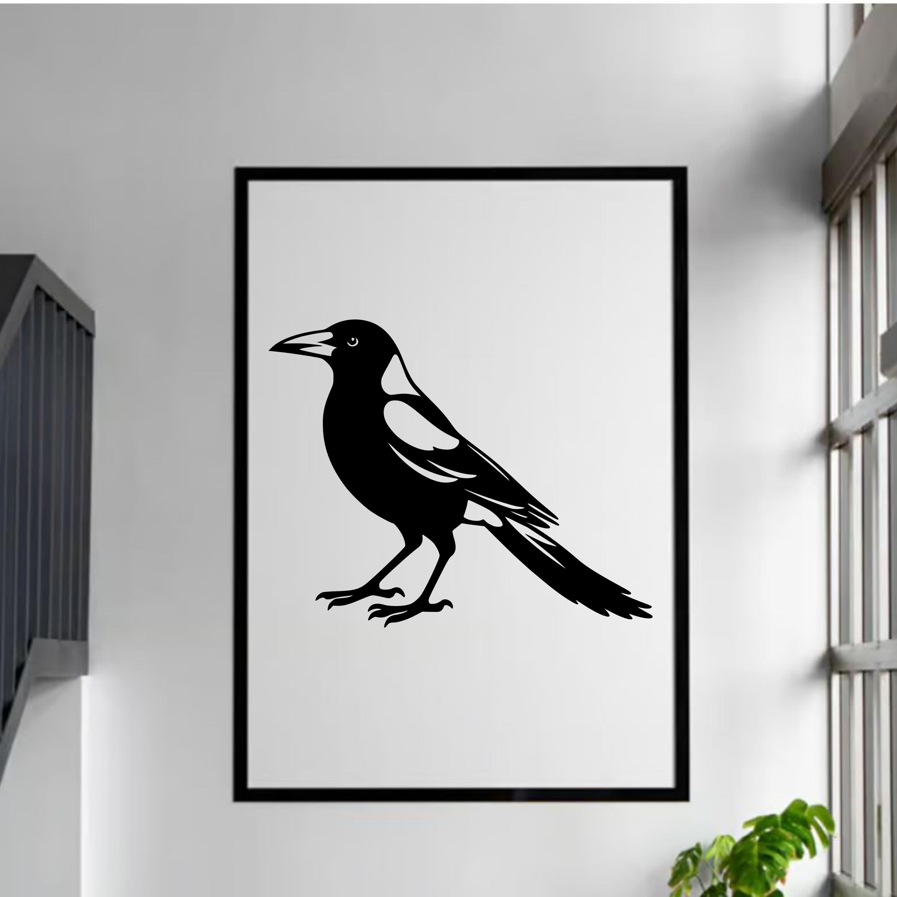Magpie Svg - Pdf - Png - Dxf - Australian Bird - Commercial Use - Bird ...