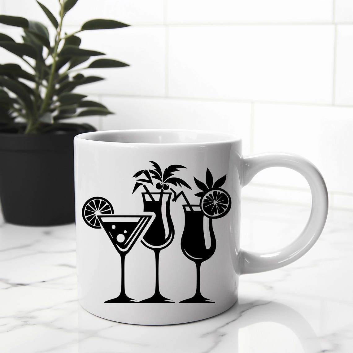 Cocktails Svg - Pdf - Png - Dxf - Cocktail Glasses - Commercial Use ...