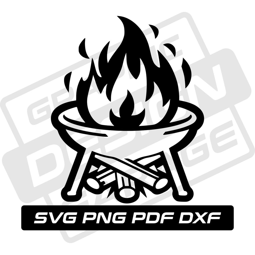 Fire Pit Svg - Pdf - Png - Dxf - Fire - Commercial Use - Camping Svg ...