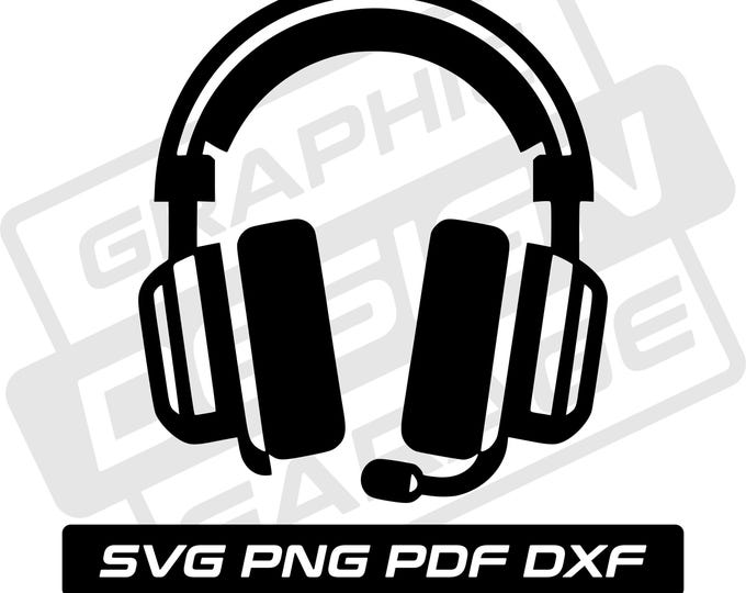Gamer Headset Svg, Headphone Svg, Gamer Headset Png, Headset Png, Png ...