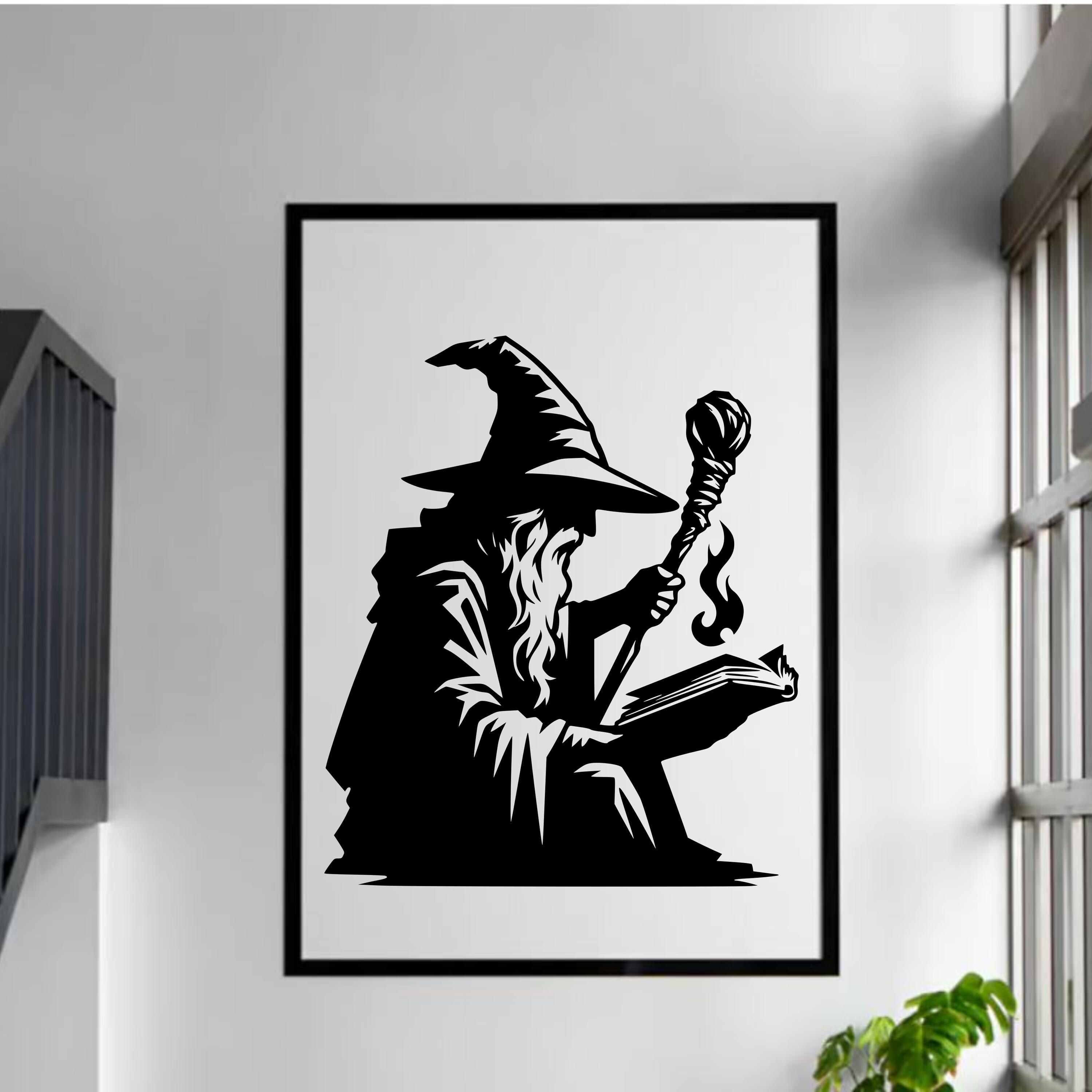 Wizard Svg - Pdf - Png - Dxf - Wizardry - Commercial Use - Magic ...