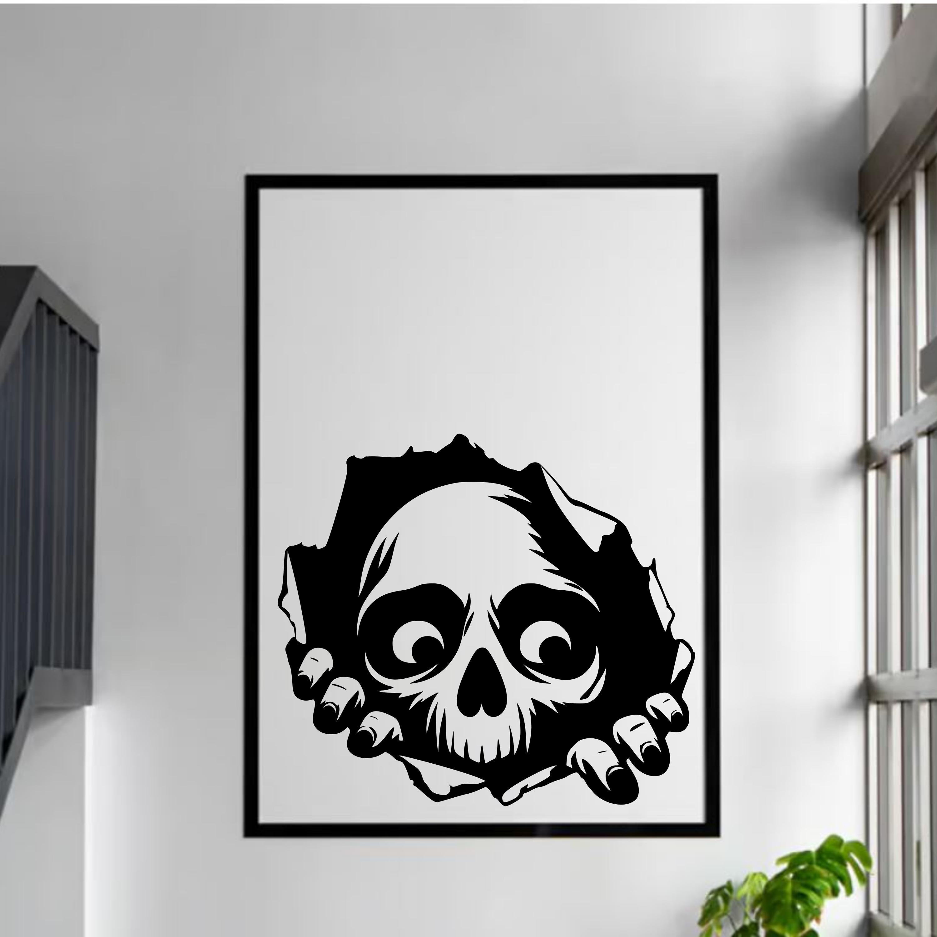 Peeking Skull Svg - Pdf - Png - Dxf - Grim Reaper - Halloween ...