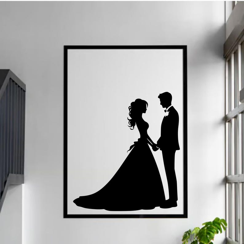 Bride and Groom Svg - Pdf - Png - Dxf - Wedding Couple - Commercial Use ...