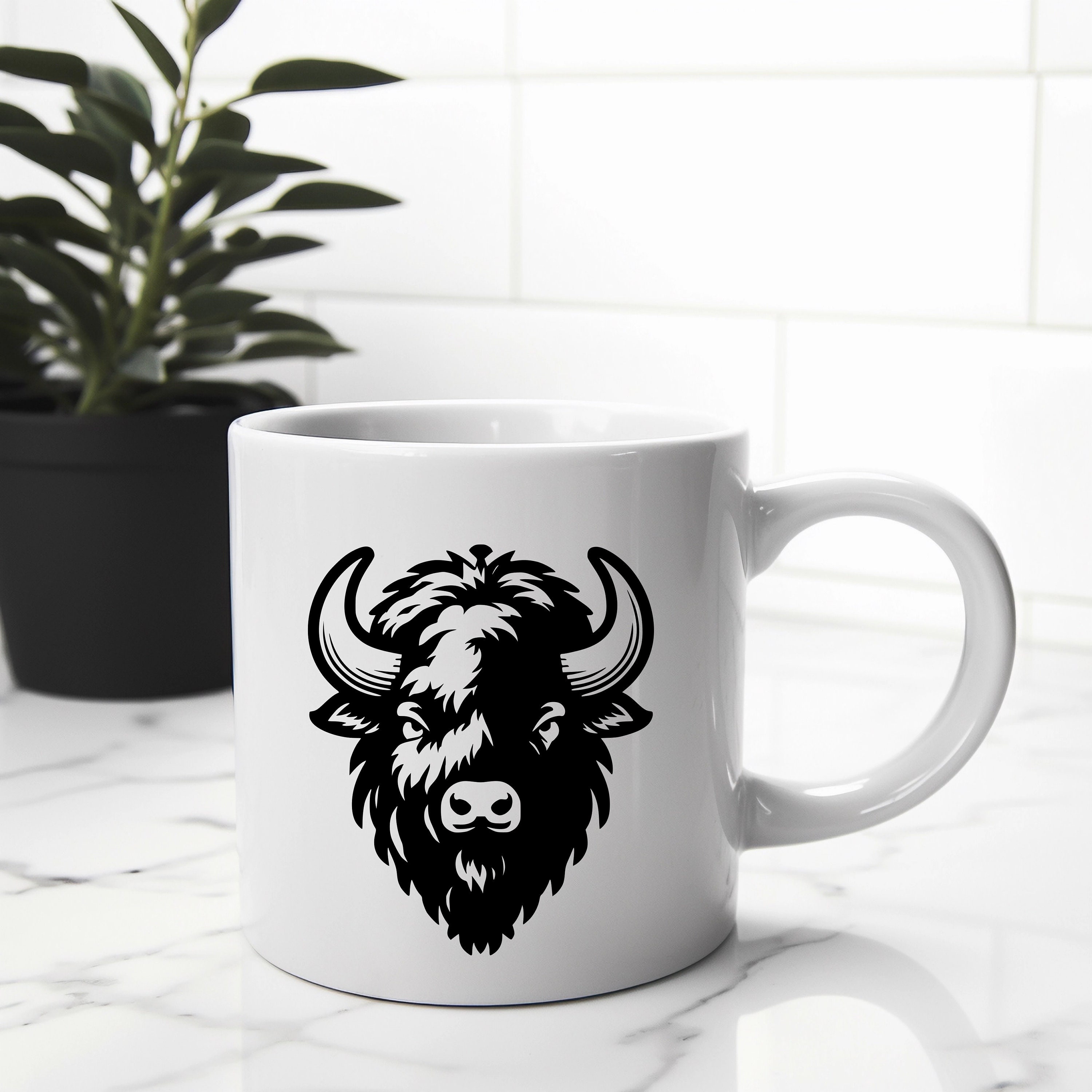 Bison Svg - Pdf - Png - Dxf - Bison Head - Bison Silhouette ...