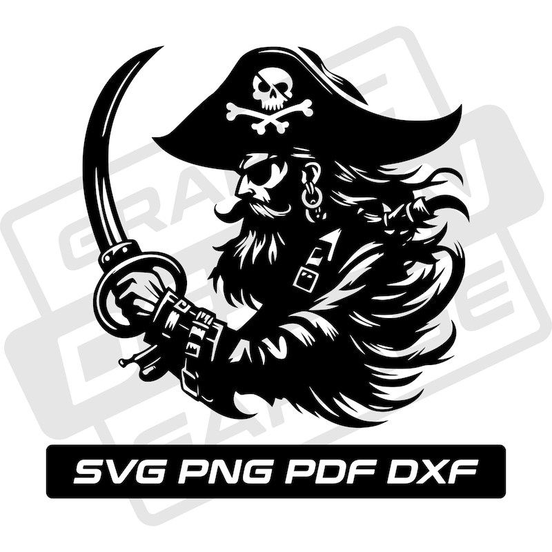 Pirate Silhouette - Etsy