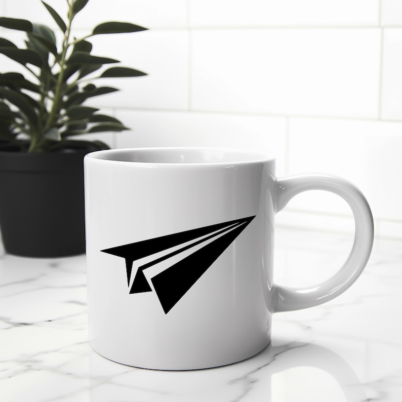 Paper Airplane Svg Pdf Png Dxf Paper Plane Flying Commercial Use Paper ...