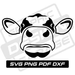 Cow Svg - Pdf - Png - Dxf - Heifer - Cow Silhouette - Commercial Use ...