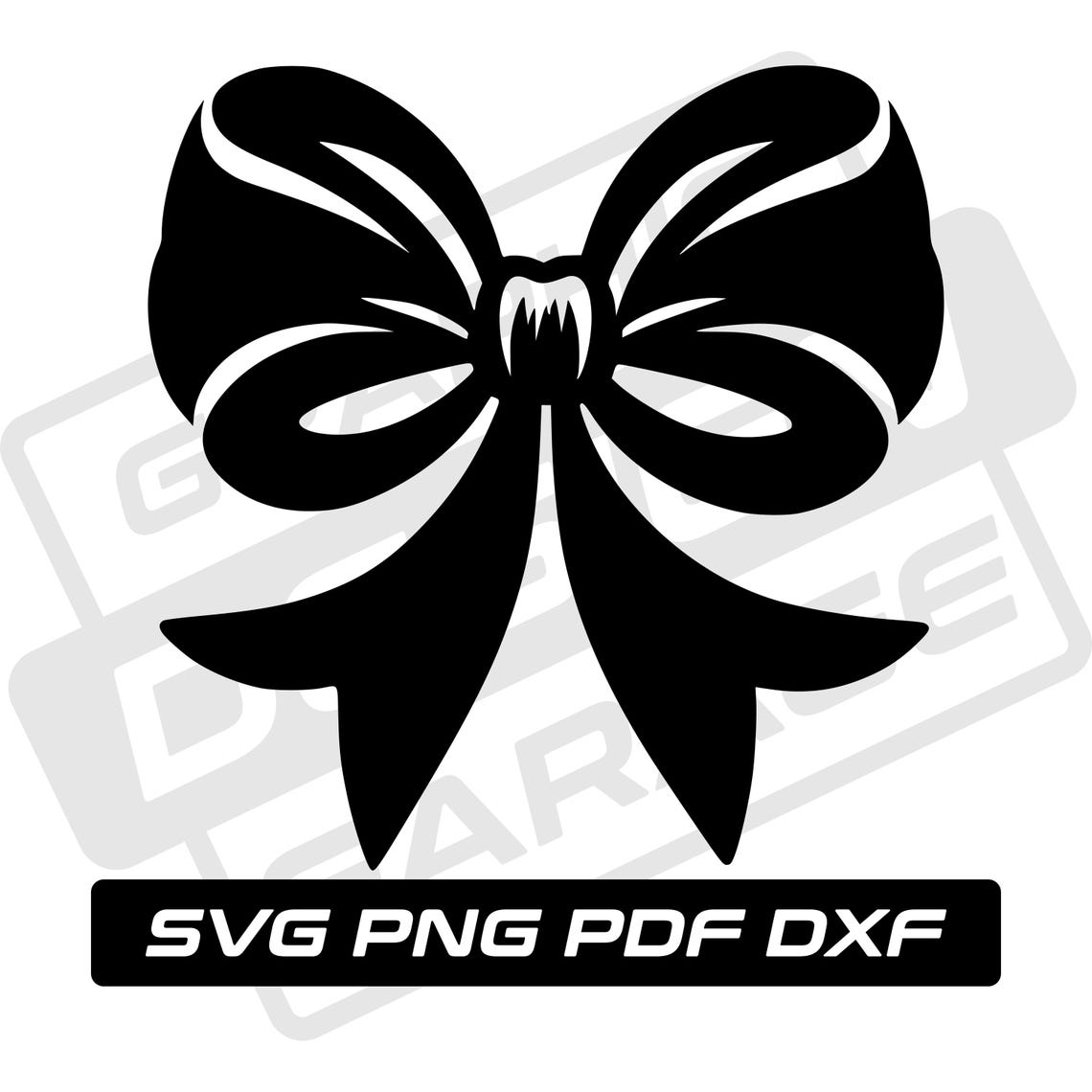 Bow Svg - Pdf - Png - Dxf - Ribbon - Girl Bow - Commercial Use ...