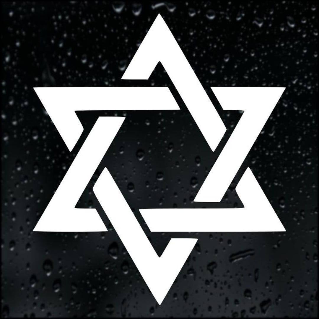 Star of David Sticker Vinyl Decal Car Bumper Window Religious - Etsy ...