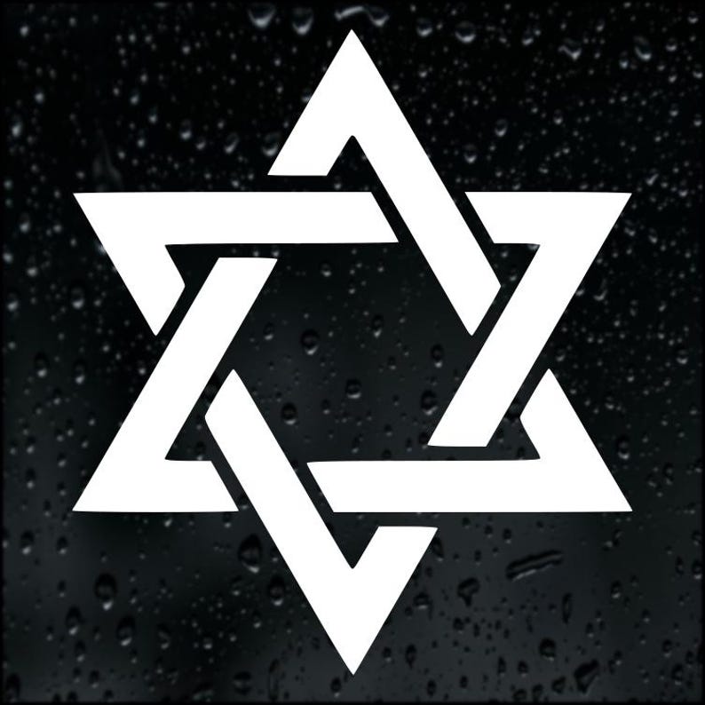 Star of David Sticker Vinyl Decal Car Bumper Window Religious - Etsy ...