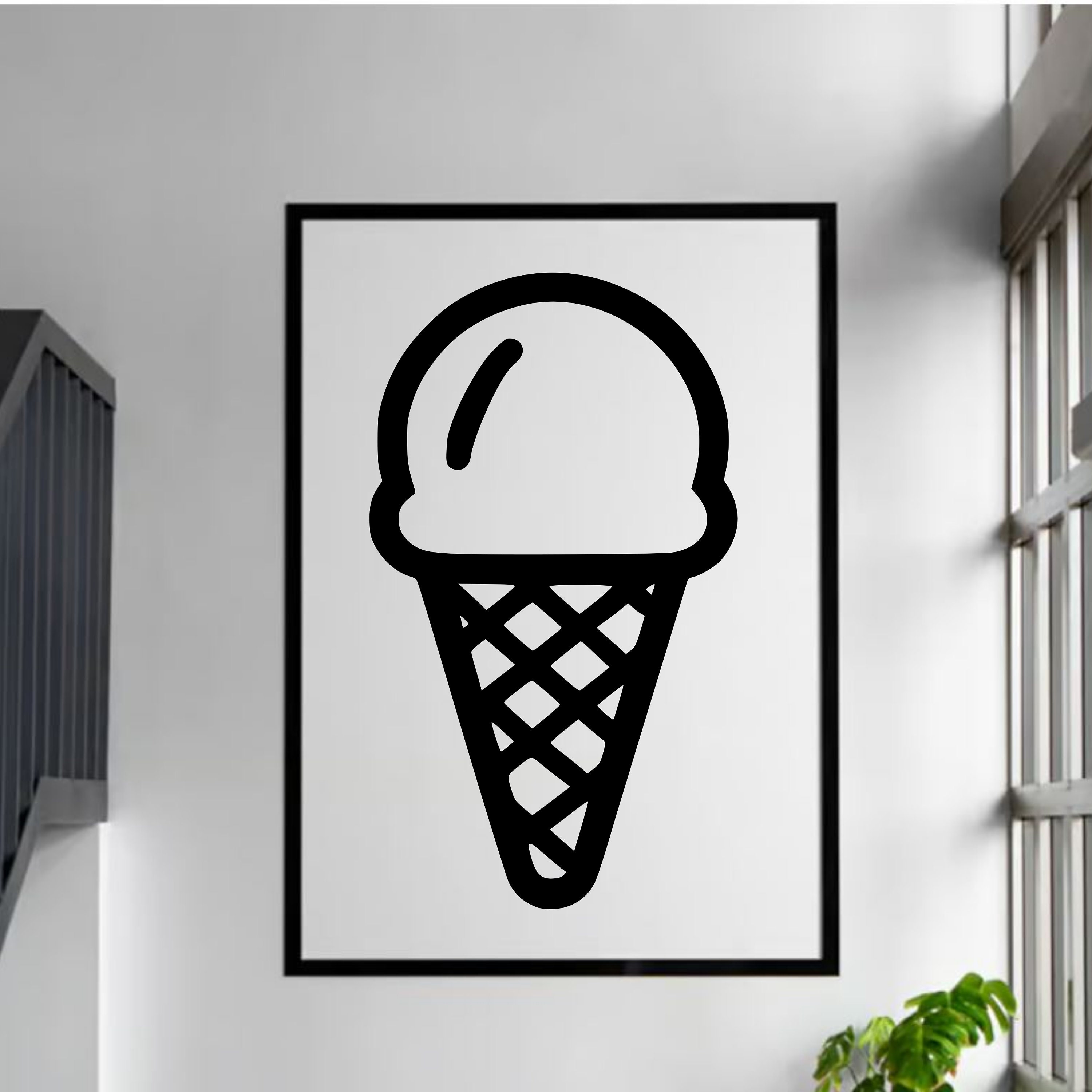 Ice Cream Svg - Pdf - Png - Dxf - Ice Cream Cone - Dessert - Commercial ...