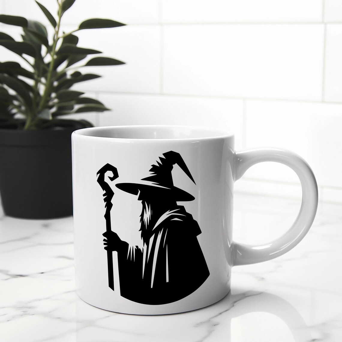 Wizard Svg Pdf Png Dxf Wizardry Commercial Use Magic Wizard Silhouette ...