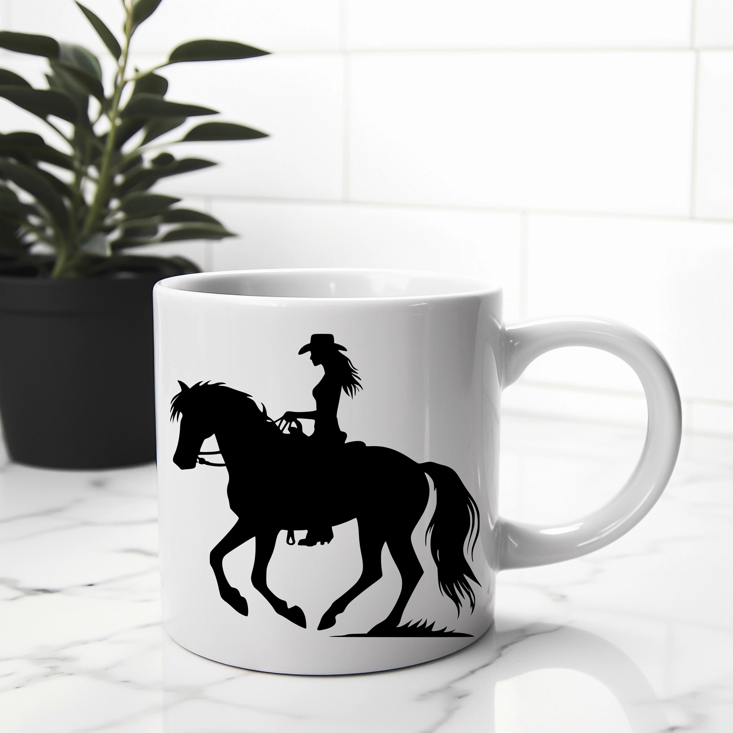 Cowgirl auf Pferd svg - pdf - png - dxf - Cowgirl Silhouette ...