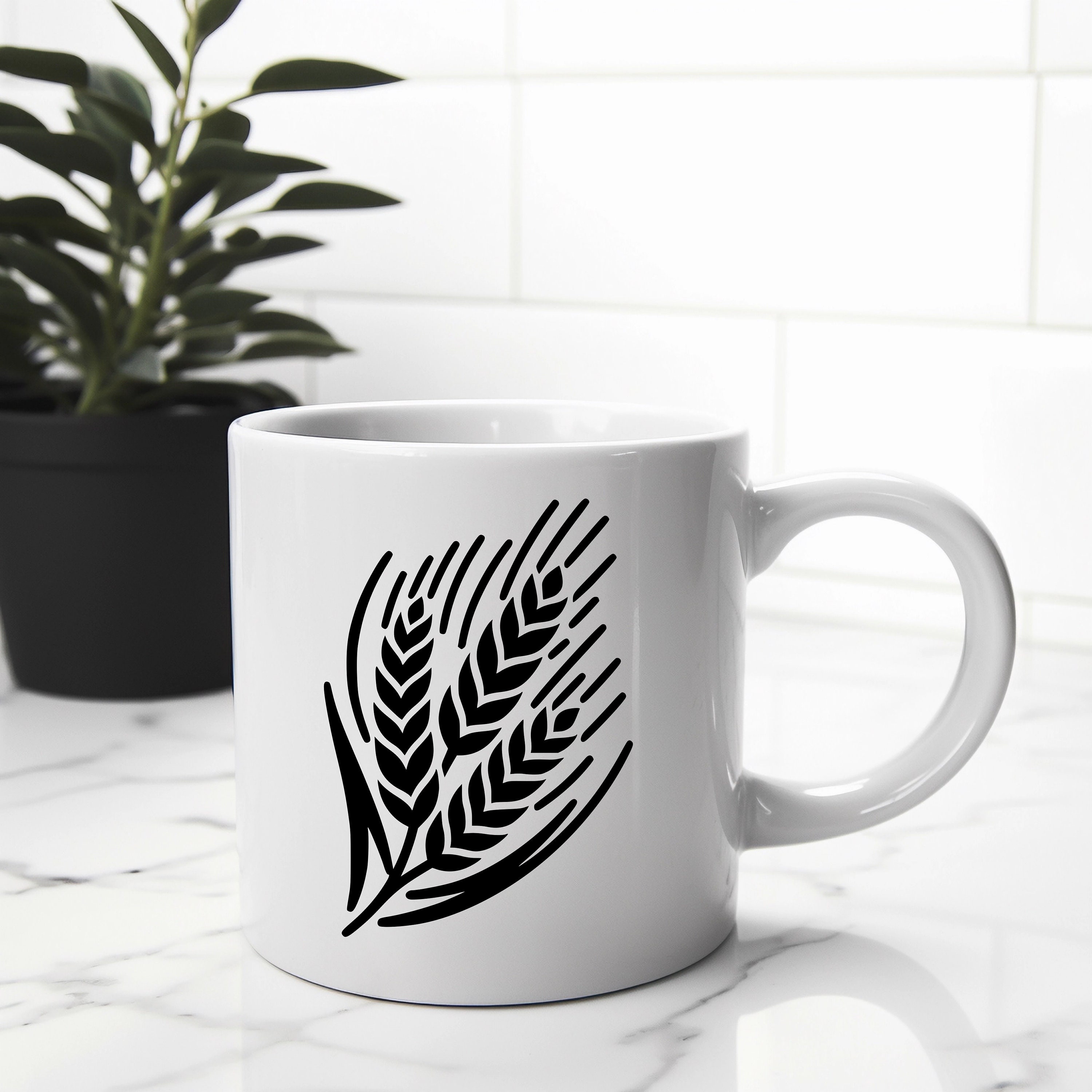 Wheat Svg Pdf Png Dxf Grass Commercial Use Grain Wheat Silhouette Clip ...