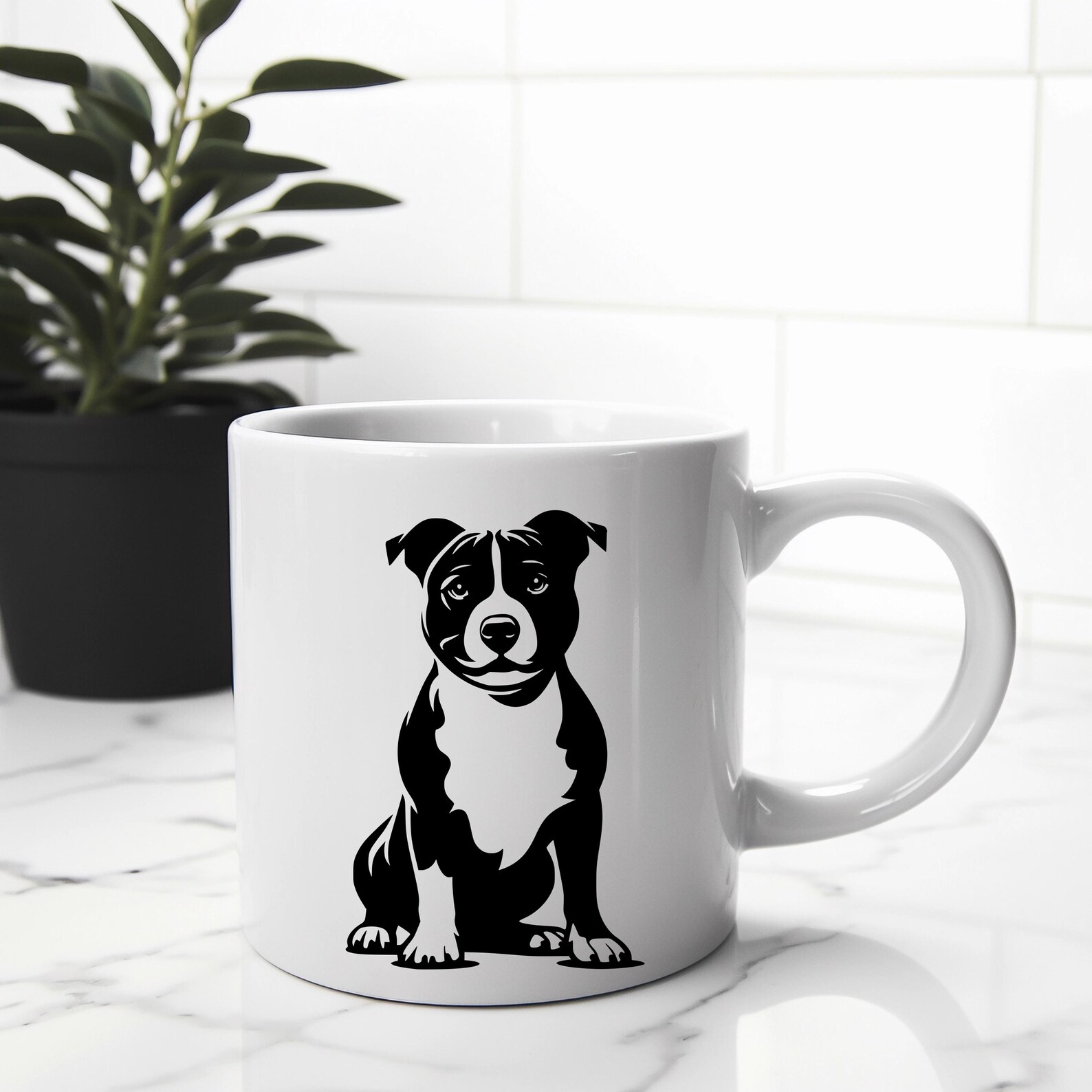 Staffordshire Bull Terrier Svg - Pdf - Png - Dxf - Staffy Silhouette ...