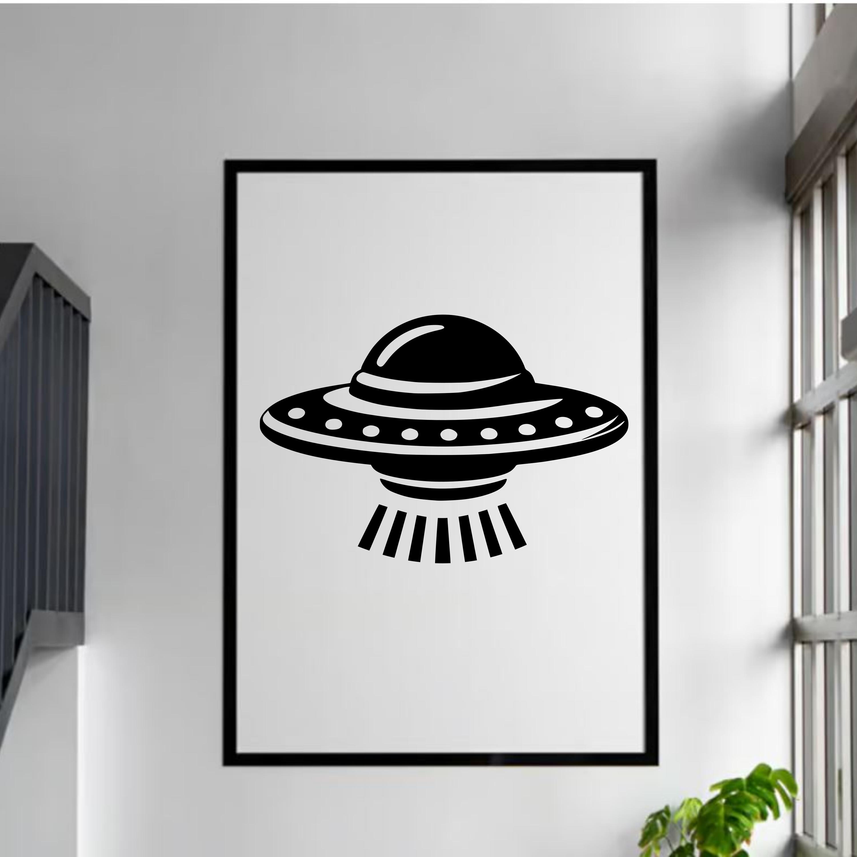 UFO Svg - Pdf - Png - Dxf - Alien - Commercial Use - Aliens Ufo - Ufo ...