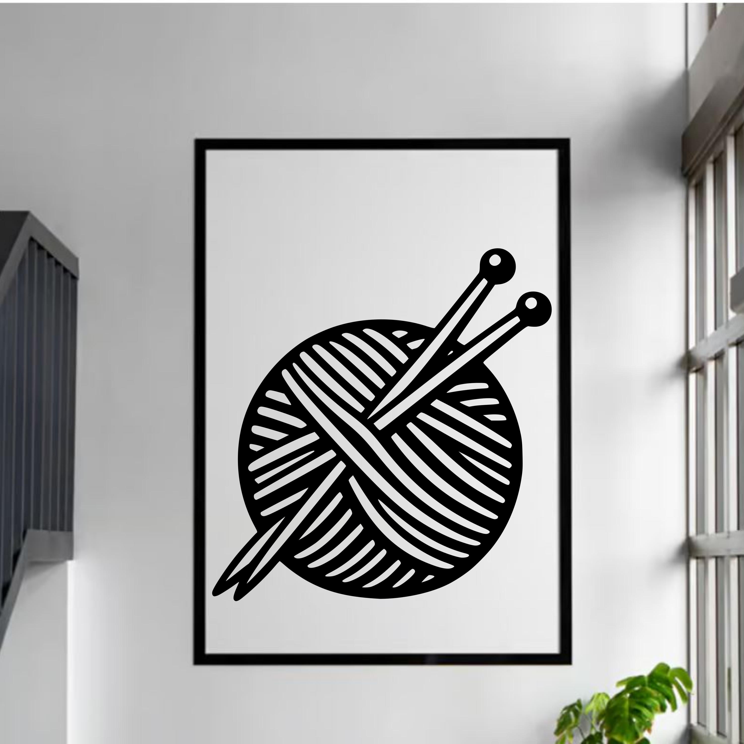 Knitting Svg - Pdf - Png - Dxf - Yarn - Wool Ball - Commercial Use ...