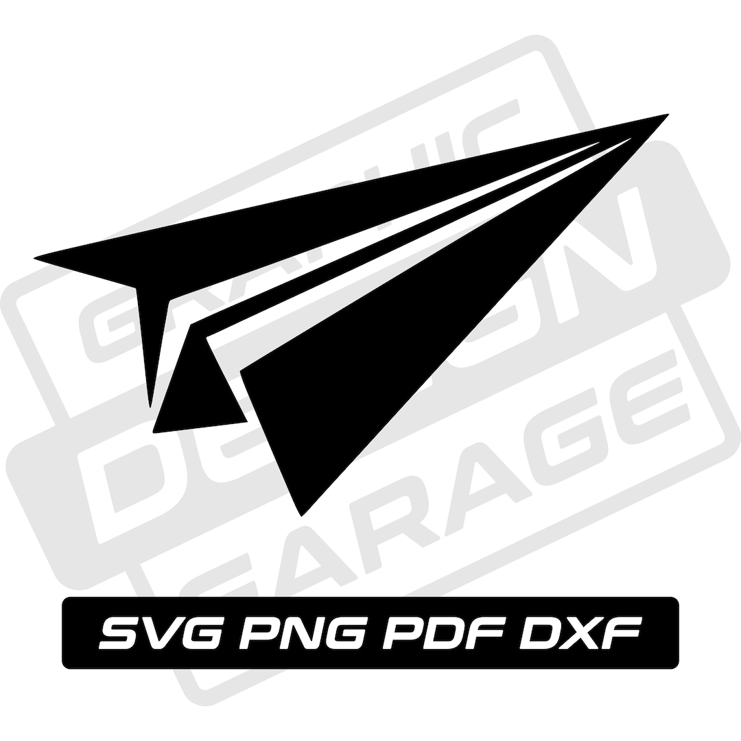 Paper Airplane Svg - Pdf - Png - Dxf - Paper Plane - Flying ...